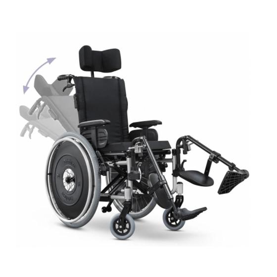 Cadeira De Rodas Manual Dobrável Em Alumínio Modelo Avd Reclinável