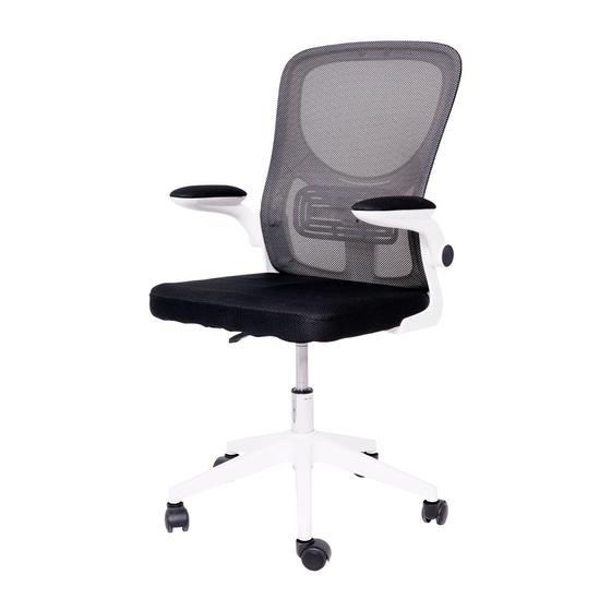 Cadeira Escritório Basic Diretor Tela Mesh Branca Giratória Altura ...