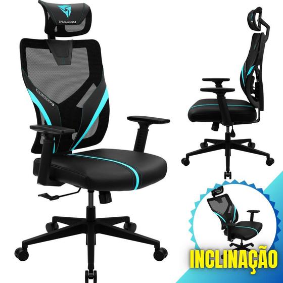 Cadeira Escritório Ergonômica Gamer Giratória Suporta Até 120Kg Cor ...