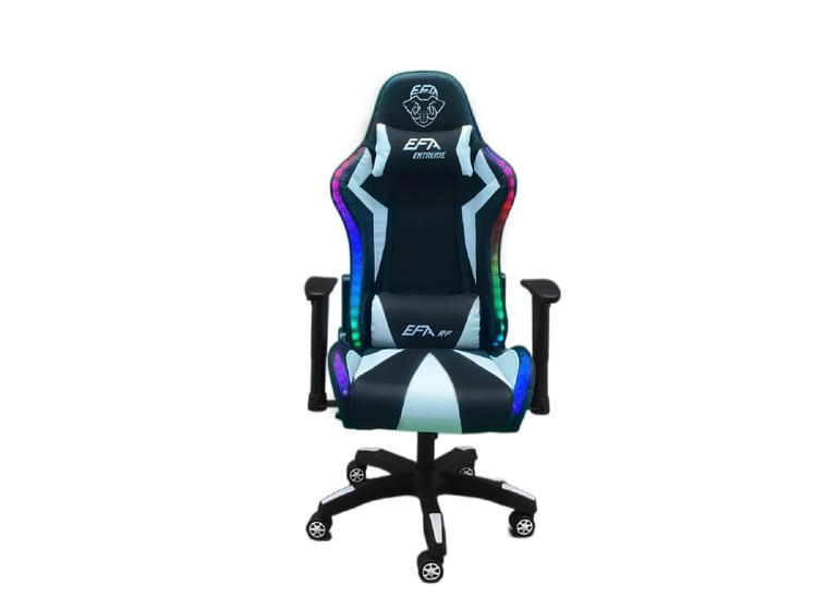 Cadeira escritório gamer com led rgb EFA EXTREME RF BRANCA - Cadeira ...