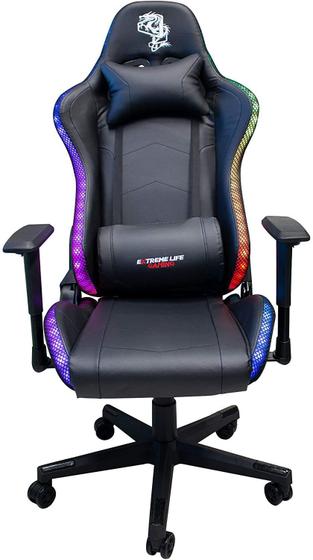 Cadeira Gamer ELG Com Led RGB Chroma Ergonômica Com Almofadas de Apoio ...