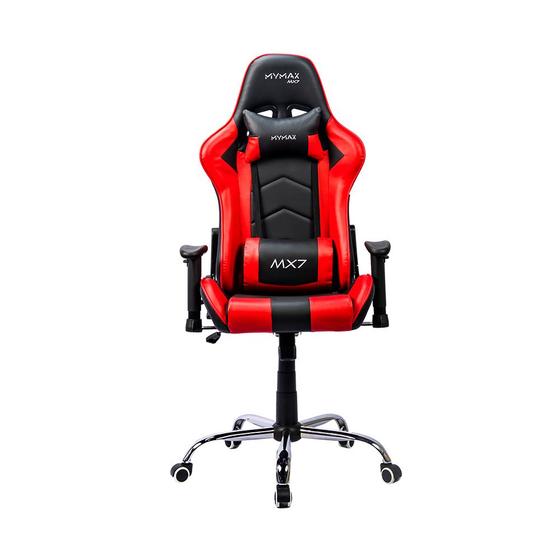 Cadeira Gamer MX7 Giratoria Preto/Vermelho - MYMAX - Cadeira Gamer ...