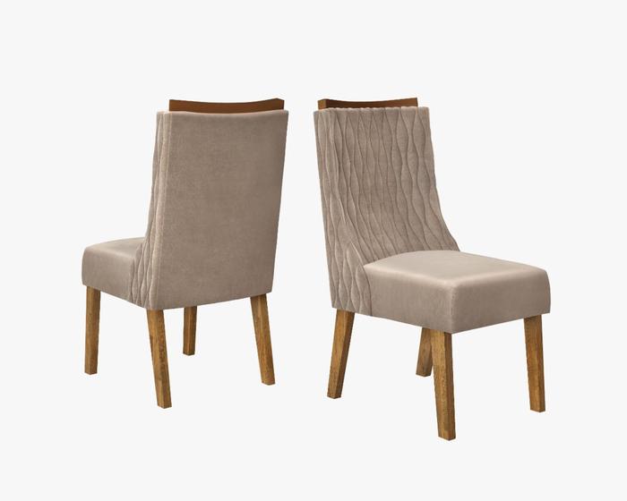 Cadeira Jade Eucalipto cor Linho Bege Madeira Castanho - Estilo Home ...