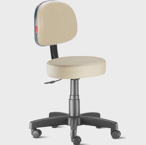 Cadeira Mocho C/ Encosto Giratório Estética Massagista e Tatuador, varias cores direto da ...