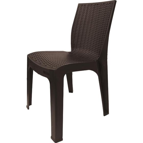 Cadeira Plástica Penélope Rattan Sem Braço Máxima Plast Para Ambientes ...