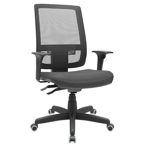 Cadeira Presidente Brizza Tela Ergonômica Para Escritório Regulagem Altura Back System NR17 ...