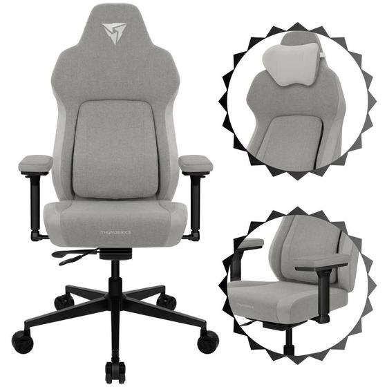 Cadeira ThunderX3 Smart Cinza Claro Para Escritório/Gamer Ergonômica ...