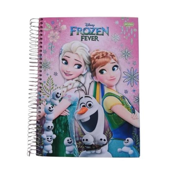 Caderno 10 Matérias 200 Folhas Frozen Espiral Capa Dura Escolha o ...