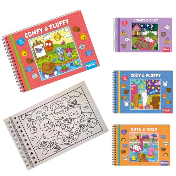 Caderno De Desenho Comfy e Cozy Cute Fluffy Bobbie Goods 96 páginas 48 ...