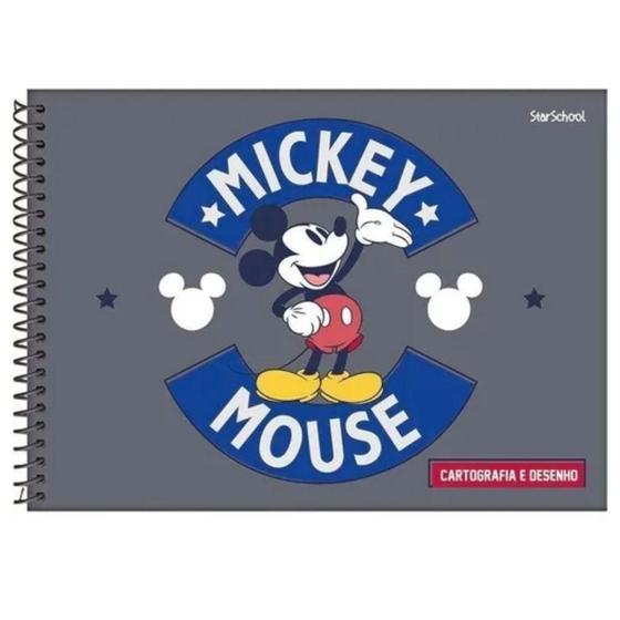 Caderno Desenho Cartografia Mickey Mouse Espiral 80 Folhas - Jandaia ...