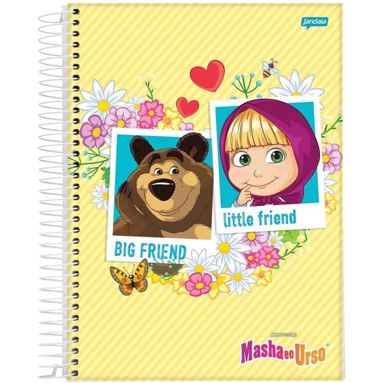 Caderno Espiral Masha e o Urso 1M 80 Folhas Capa Dura - JANDAIA ...