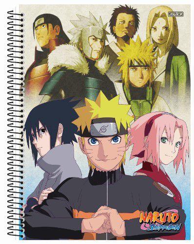Caderno Espiral Tamanho Universitário 15 Matérias 240 Folhas Naruto São ...
