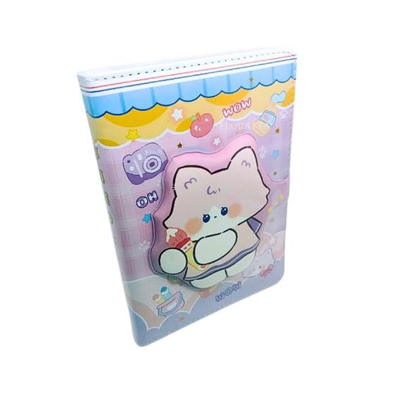 Caderno Luxo Bichinhos Fofo Kawaii Papelaria Fecho Magnético Caderno