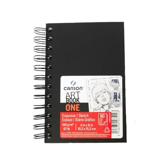 Caderno Sketch Canson Art Book One 100G A6 80 Folhas Espiral ...