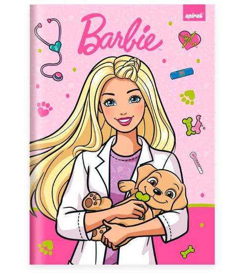 Caderno Universitário Capa Dura Costurado 80 Folhas Barbie Mattel ...