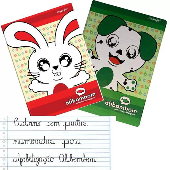 Cadernos Alibombom Pauta Numerada 123 OU 123X Capa Dura - MAXIMA ...