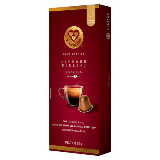 Café Cerrado Mineiro 10 Cápsulas 3 CORAÇÕES 50g - Cápsula de Café ...