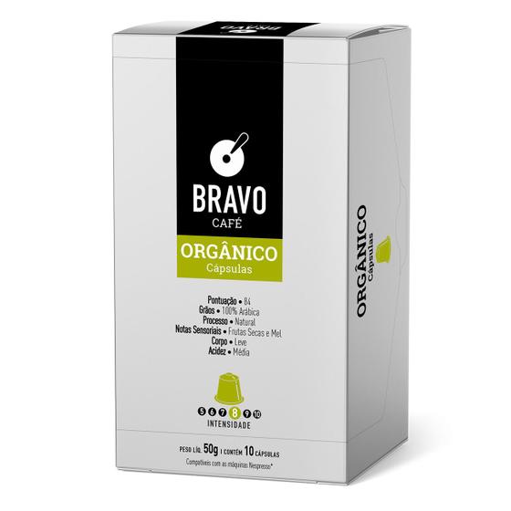 Café em Cápsulas Bravo Orgânico - 10 Cápsulas de 50g - Bravo Café ...