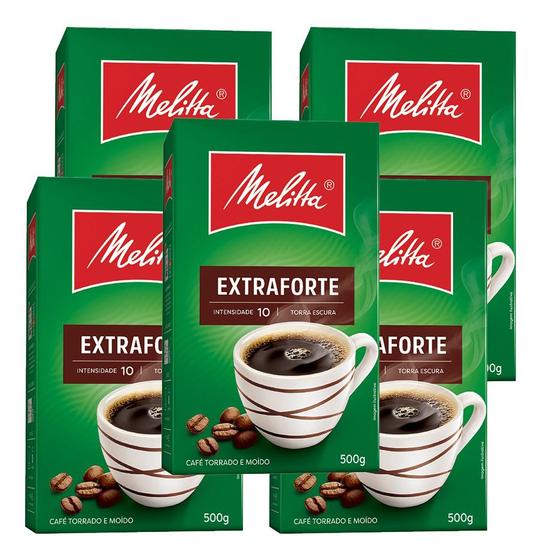 Café Em Pó Extra Forte Melitta 500g Kit 5 - Café - Magazine Luiza