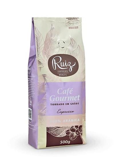 Café Ruiz Gourmet - Expresso 100% Arábica - Torrado em Grãos - 500gr ...