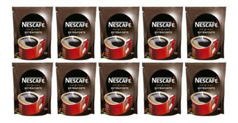 Café Solúvel Nescafé Extra Forte Sache 40g - Nestlé Kit C/10 - Café ...