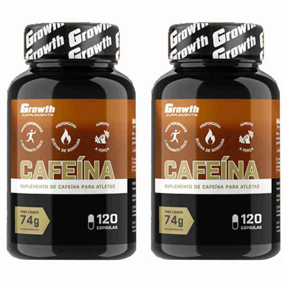 Cafeína 420mg 120 Cápsulas Growth Supplements Kit 2 Potes - Cafeína ...