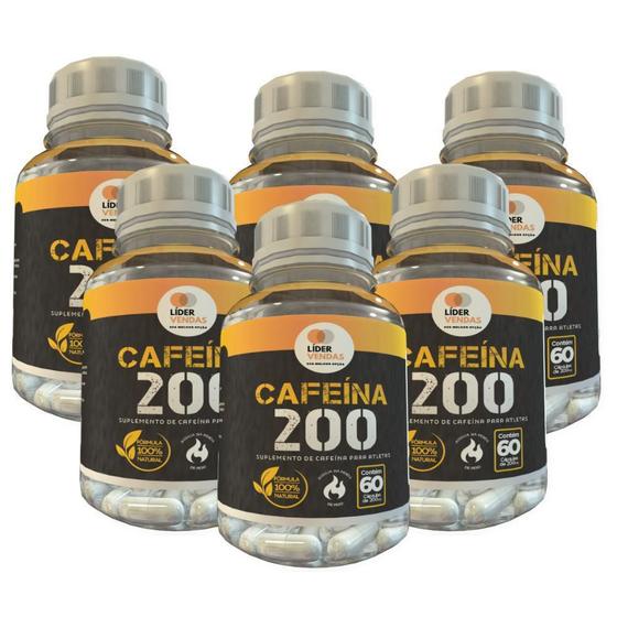 Cafeína - 60 Caps 500Mg Kit Com - 6 Potes - Lider Vendas - Cafeína ...
