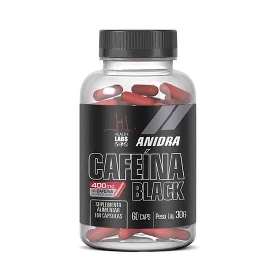 Cafeína Black 400mg Health Labs 60 Cápsulas - Cafeína - Magazine Luiza