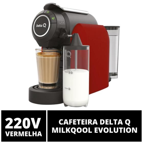 Cafeteira Delta Q, Milk Qool Evolution, Vermelha, 220V - Cafeteira ...