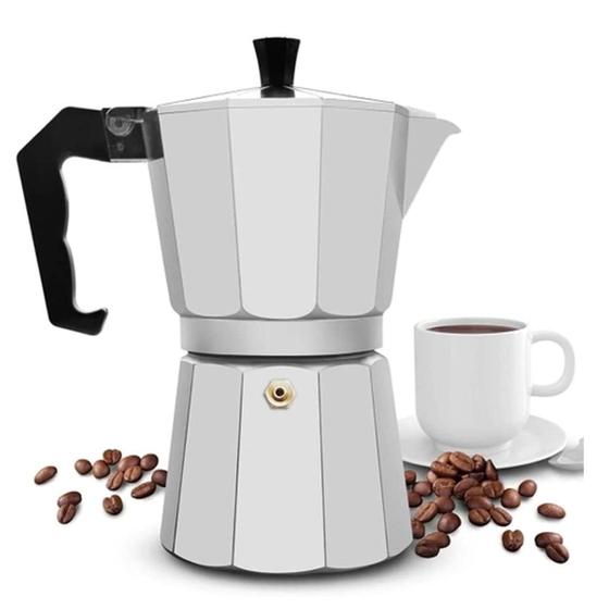 Cafeteira Italiana Alumínio 6 Cafés Prática Chaleira Bule - Em casa tem ...