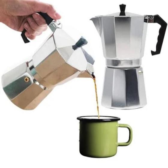 Cafeteira Italiana Inox Serve 6 Xícaras Fogão Expresso Dispensa Filtro ...
