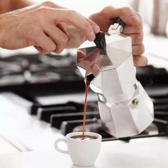 Cafeteira Italiana Inox Serve 6 Xícaras Fogão Expresso Dispensa Filtro ...