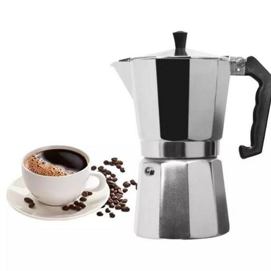 Cafeteira Italiana Inox Serve 6 Xícaras Fogão Expresso Dispensa Filtro ...