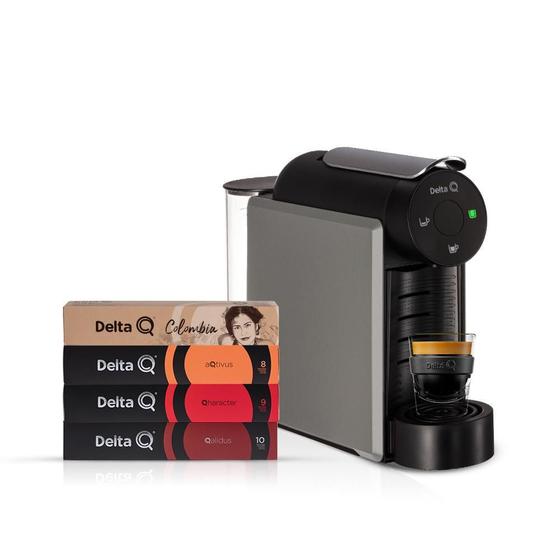 Cafeteira Miniqool Cinza 220V + Kit 40 Cápsulas - Delta Q - Cafeteira Expresso - Magazine Luiza