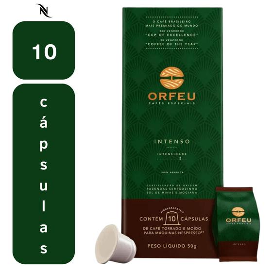 Caixa 10 Cafe Orfeu Capsula Nespresso - Intenso - Cápsulas de Bebidas ...
