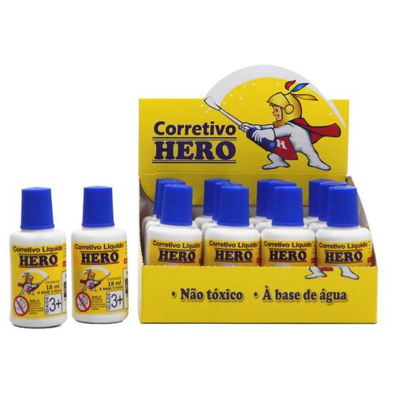 Caixa 12 un corretivo hero 18ml - Corretivo Escolar - Magazine Luiza