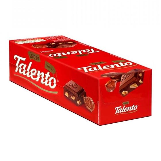 Caixa 15 mini CHOCOLATE GAROTO TALENTO AVELãS 25G - 375g - Chocolate ...