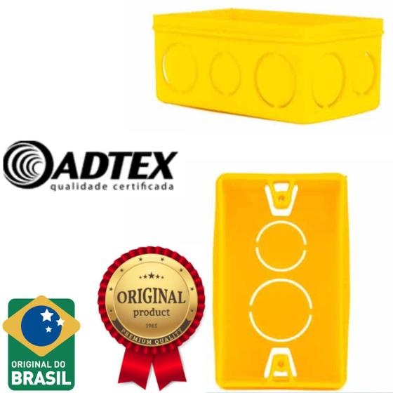 Caixa 4x2 pvc embutir parede eletroduto conduite luz energia reforçada ...