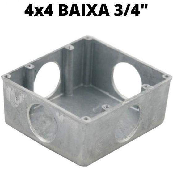 Caixa aluminio 4x4 p/piso baixa x 3/4 - STAMPLAC - Caixa de Passagem ...