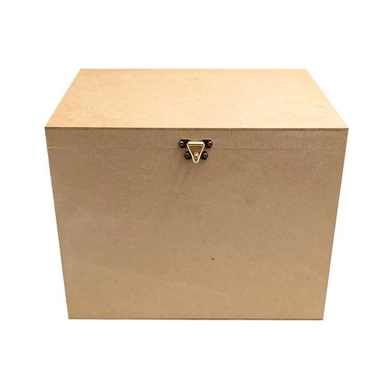 Caixa Bau Retangular Dobradiça e Fecho 30x20x25 Mdf Madeira - ATACADÃO ...