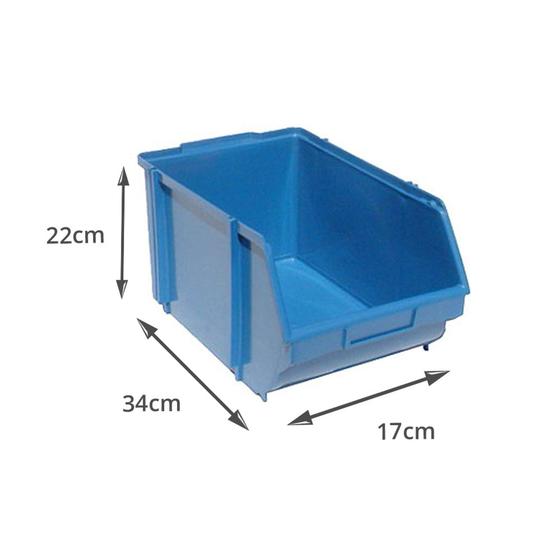 Caixa Bin N.7 Azul -Kit Com 6 Peças - RDI Plásticos - Gaveteiro ...