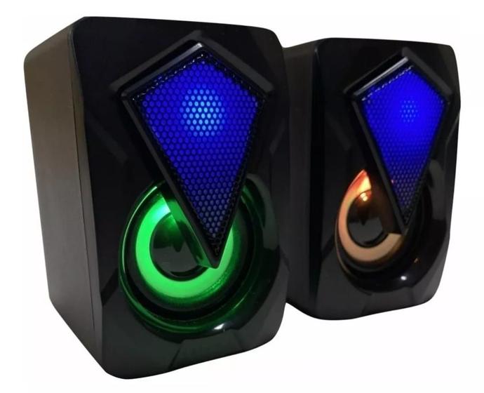 Caixa Caixa De Som Game Pc Led Rgb Computador Notebook Pc P2 - XTRAD ...
