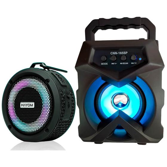 Caixa Caixinha De Som Portátil Potente Led Mp3 Amplificada Cartão Sd 5W ...
