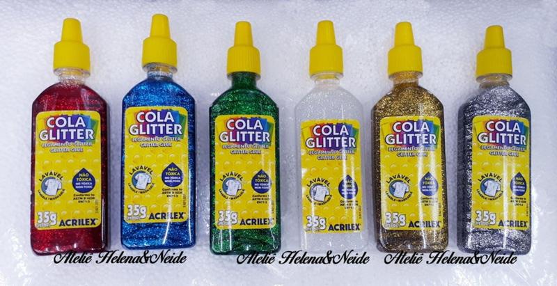 Caixa com 6 colas escolar colorida com brilho - ENDA - Cascolar ...