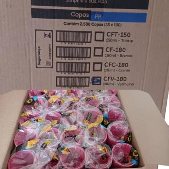 Caixa copo reciclável - 2500 unidades - 180ml - Copobras - Copo Descartável - Magazine Luiza