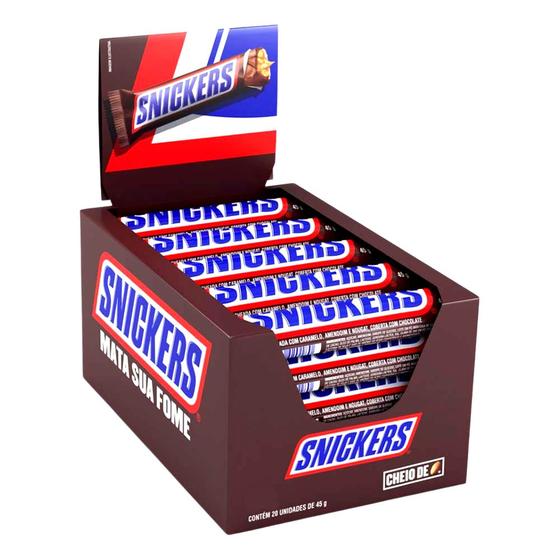 Caixa De Chocolate Snickers Sabores MARS 1cx c/ 20un de 42g - Chocolate ...