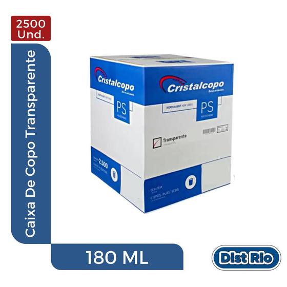 Caixa De Copo 180ml Descartável Cristalcopo (2500 Und) - Copo Descartável - Magazine Luiza