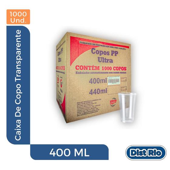 Caixa De Copo 400ml Descartável Copo PP Ultra (1000 Und) - Copos PP Ultra - Copos - Magazine Luiza