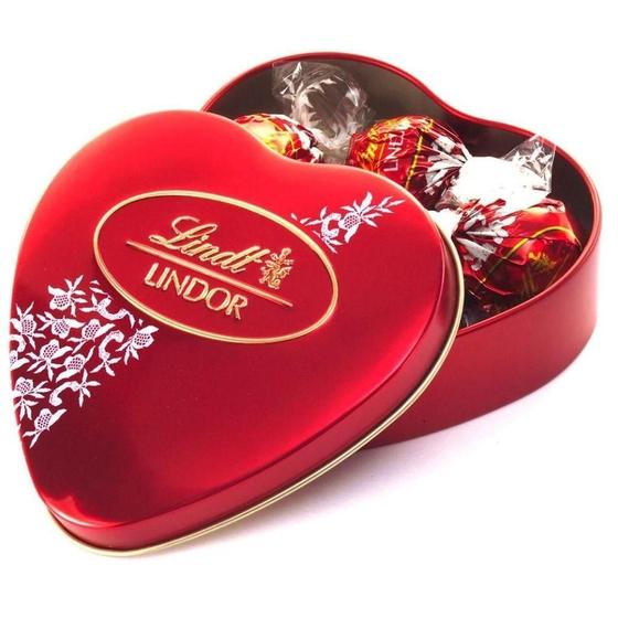 Caixa De Coração Lindor Heart Lindt 50G - Bombom - Magazine Luiza