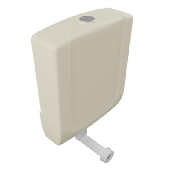 Caixa De Descarga Baixa Acoplada Plástico Duplo Acion.astra Cor Bege ...